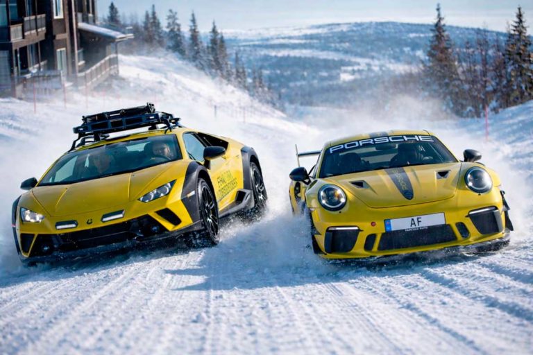 In Norwegian snow, the Lamborghini Huracán climbs effortlessly where ...